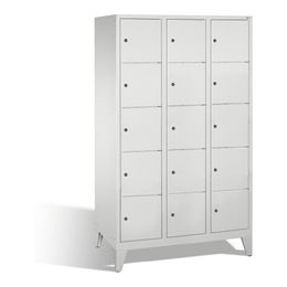 C+P F&auml;cherschrank Classic auf F&uuml;&szlig;en, 15 F&auml;cher, H1850xB1200xT500mm Front Lichtgrau Korpus Lichtgrau ; C + P M&ouml;belsysteme (8010-325|S10009)