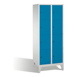 C+P F&auml;cherschrank Classic auf F&uuml;&szlig;en, 8 F&auml;cher, H1850xB810xT500mm Front Lichtblau Korpus Lichtgrau ; C + P M&ouml;belsysteme (8010-224|S10002)