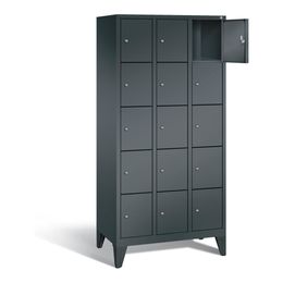 C+P Garderobenschrank Classic, H1850xB900xT500mm, Front Anthrazitgrau, Korpus Anthrazitgrau (8010-305) ; C + P M&ouml;belsysteme (8010-305|S10173)