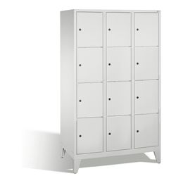 C+P F&auml;cherschrank Classic auf F&uuml;&szlig;en, 12 F&auml;cher, H1850xB1200xT500mm Front Lichtgrau Korpus Lichtgrau ; C + P M&ouml;belsysteme (8010-324|S10008)