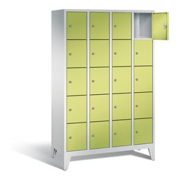 C+P Garderobenschrank Classic, H1850xB1190xT500mm, Front Viridingr&uuml;n, Korpus Lichtgrau (8010-405) ; C + P M&ouml;belsysteme (8010-405|S10428)