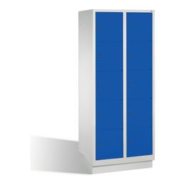 C+P F&auml;cherschrank Classic auf Sockel, 10 F&auml;cher, H1800xB810xT500mm Front Enzianblau Korpus Lichtgrau ; C + P M&ouml;belsysteme (8020-225|S10000)
