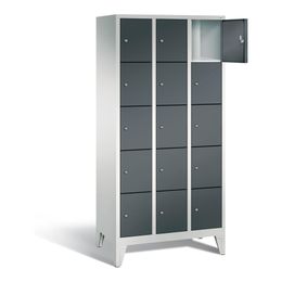C+P Garderobenschrank Classic, H1850xB900xT500mm, Front Anthrazitgrau, Korpus Lichtgrau (8010-305) ; C + P M&ouml;belsysteme (8010-305|S10285)