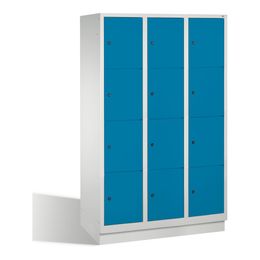 C+P F&auml;cherschrank Classic auf Sockel, 12 F&auml;cher, H1800xB1200xT500mm Front Lichtblau Korpus Lichtgrau ; C + P M&ouml;belsysteme (8020-324|S10007)