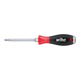 wiha Schraubendreher SoftFinish&reg; Pozidriv mit durchgehender Sechskantklinge und massiver Stahlkappe PZ1 x 80 mm (03245)