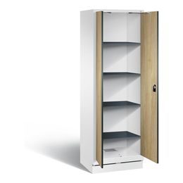 C+P W&auml;sche-Spind Evolo, H1800xB610xT500mm, Front Dekor Eiche Sereno, Korpus Verkehrswei&szlig; (48222-20B) ; C + P M&ouml;belsysteme (48222-20B|S10153)