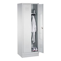 C+P Doppelspind Classic auf Sockel, 2 Abteile, H1800xB610xT500mm Front Lichtgrau Korpus Lichtgrau ; C + P M&ouml;belsysteme (8022-20|S10000)