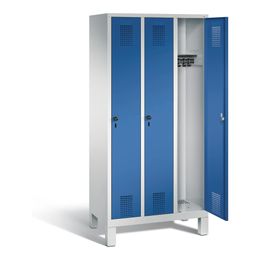 C+P Garderobenschrank Evolo, H1850xB900xT500mm, Front Enzianblau, Korpus Lichtgrau (48010-30) ; C + P M&ouml;belsysteme (48010-30|S10012)