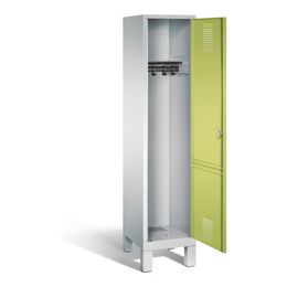 C+P Garderobenschrank Evolo, H1850xB420xT500mm, Front Viridingr&uuml;n, Korpus Lichtgrau (48010-12) ; C + P M&ouml;belsysteme (48010-12|S10255)