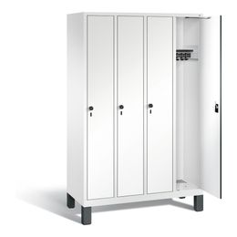 C+P Garderobenschrank Evolo, H1850xB1190xT500mm, Front Dekor Wei&szlig;, Korpus Verkehrswei&szlig; (48010-40) ; C + P M&ouml;belsysteme (48010-40|S10760)