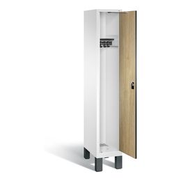 C+P Garderobenschrank Evolo, H1850xB320xT500mm, Front Dekor Eiche Sereno, Korpus Verkehrswei&szlig; (48010-10) ; C + P M&ouml;belsysteme (48010-10|S10131)