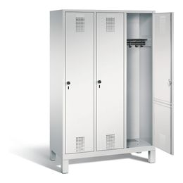 C+P Garderobenschrank Evolo, H1850xB1200xT500mm, Front Lichtgrau, Korpus Lichtgrau (48010-32) ; C + P M&ouml;belsysteme (48010-32|S10009)