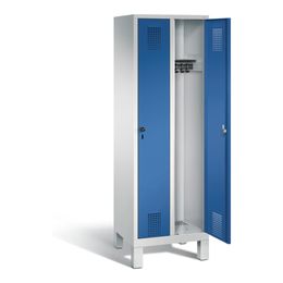 C+P Garderobenschrank Evolo, H1850xB610xT500mm, Front Enzianblau, Korpus Lichtgrau (48010-20) ; C + P M&ouml;belsysteme (48010-20|S10005)