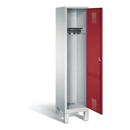 C+P Garderobenschrank Evolo, H1850xB420xT500mm, Front Rubinrot, Korpus Lichtgrau (48010-12) ; C + P M&ouml;belsysteme (48010-12|S10062)