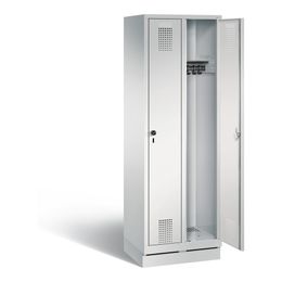 C+P Garderobenschrank Evolo, H1800xB610xT500mm, Front Lichtgrau, Korpus Lichtgrau (48020-20) ; C + P M&ouml;belsysteme (48020-20|S10003)