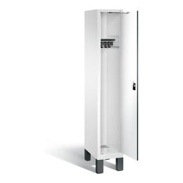 C+P Garderobenschrank Evolo, H1850xB320xT500mm, Front Dekor Wei&szlig;, Korpus Verkehrswei&szlig; (48010-10) ; C + P M&ouml;belsysteme (48010-10|S10161)