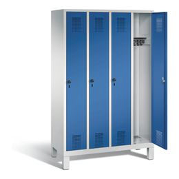 C+P Garderobenschrank Evolo, H1850xB1190xT500mm, Front Enzianblau, Korpus Lichtgrau (48010-40) ; C + P M&ouml;belsysteme (48010-40|S10018)