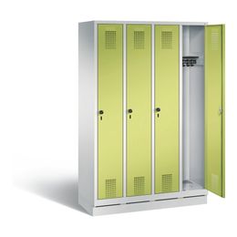 C+P Garderobenschrank Evolo, H1800xB1190xT500mm, Front Viridingr&uuml;n, Korpus Lichtgrau (48020-40) ; C + P M&ouml;belsysteme (48020-40|S10135)