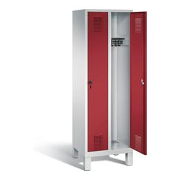C+P Garderobenschrank Evolo, H1850xB610xT500mm, Front Rubinrot, Korpus Lichtgrau (48010-20) ; C + P M&ouml;belsysteme (48010-20|S10039)