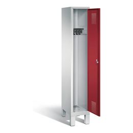C+P Garderobenschrank Evolo, H1850xB320xT500mm, Front Rubinrot, Korpus Lichtgrau (48010-10) ; C + P M&ouml;belsysteme (48010-10|S10005)