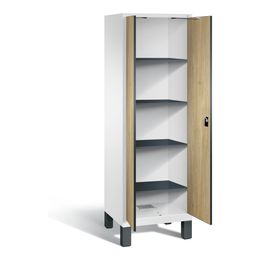 C+P W&auml;sche-Spind Evolo, H1850xB610xT500mm, Front Dekor Eiche Sereno, Korpus Verkehrswei&szlig; (48212-20B) ; C + P M&ouml;belsysteme (48212-20B|S10110)