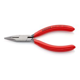 Knipex 25 01 125 Flachrundzange mit Schneide (Radiozange) mit Kunststoff &uuml;berzogen schwarz atramentiert 125 mm)