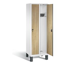 C+P Garderobenschrank Evolo, H1850xB610xT500mm, Front Dekor Eiche Sereno, Korpus Verkehrswei&szlig; (48010-20) ; C + P M&ouml;belsysteme (48010-20|S10396)