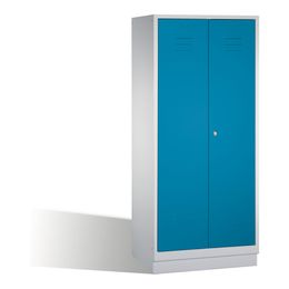 C+P Doppelspind Classic auf Sockel, 2 Abteile, H1800xB810xT500mm Front Lichtblau Korpus Lichtgrau ; C + P M&ouml;belsysteme (8022-22|S10004)