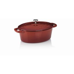 Kela Br&auml;ter Calido, Rot, Metall, 4 L, oval, 23x11x29 cm, Kochen, T&ouml;pfe, Br&auml;ter