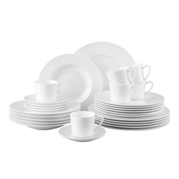Rosenthal Kombiservice Jade, Wei&szlig;, Keramik, 30-teilig, 200 ml,200 ml, 35x35x33 cm, DIN EN ISO 14001, DIN EN ISO 9001, hitzebest&auml;ndig, Essen & Trinken, Geschirr, Geschirr-Sets, Kombiservice