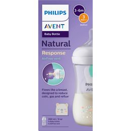 Babyflasche Natural Response AirFreeVentil wei&szlig;/B&auml;r, ab dem 3. Monat, 260ml Philips Avent