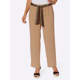 WITT Damen Schlupfhose in Cr&ecirc;pe-Qualit&auml;t, camel, Gr&ouml;&szlig;e 38