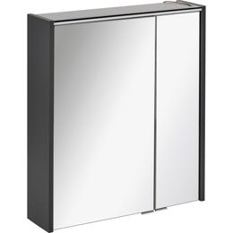 Fackelmann LED-Spiegelschrank 'Denver' anthrazit 60 x 68,5 x 16 cm