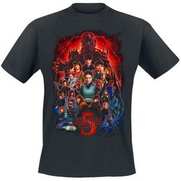 Stranger Things Season 5 - Poster T-Shirt schwarz in 4XL NFLIX10620