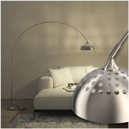 TecTake&reg; Bogenleuchte, 70er Jahre Retro-Stil, Teleskopbogen mit schwenkbarem Lampenschirm, Fu&szlig;schalter, h&ouml;henverstellbar 187 - 206 cm