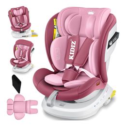 Kidiz&reg; Kindersitz Autositz Kinderautositz Baby Isofix Top Tether 360&deg; drehbar i-Size Gruppe 0/1/2/3 ab Geburt -12 Jahre + Sonnenschutzdach Seitenschutz 5 Punkt Gurt Kopfst&uuml;tzenverstellung ECE R129