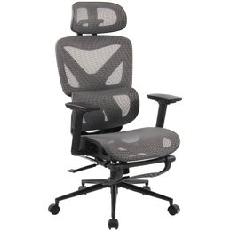 CLP B&uuml;rostuhl Reston I Ergonomischer Schreibtischstuhl mit Fu&szlig;st&uuml;tze, 3D-Kopfst&uuml;tze, Drehfunktion & verstellbarer R&uuml;ckenlehne I Atmungsaktiv