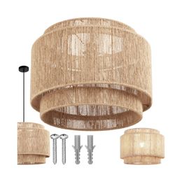 TecTake&reg; Pendelleuchte, Boho-Stil, Wickeltechnik, 40 W, Stahlgestell, 46 x 32 cm