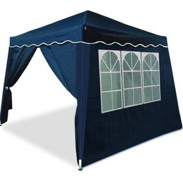 Casaria Faltpavillon Capri Blau 3x3m inkl 4 Seitenw&auml;nden UV-Schutz 50+