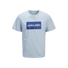 Jack & Jones Jack & Jones Junior T-Shirt 'JJCOLE' Jungen Gr&ouml;&szlig;e 164 pastellblau / dunkelblau / wei&szlig;