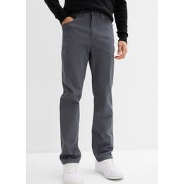 bonprix Classic Fit Stretch-Hose mit Komfortbund Straight, grau, mit Baumwolle