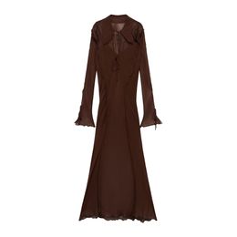 Mango Kleid 'CLAIRE' Damen Gr&ouml;&szlig;e 36 braun Winterkleid