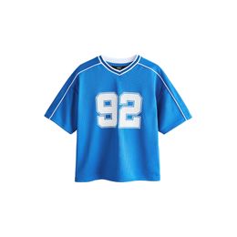 next T-Shirt Jungen Gr&ouml;&szlig;e 152 blau / wei&szlig;