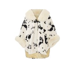 OSHA Cape Damen Gr&ouml;&szlig;e M schwarz / wollwei&szlig;