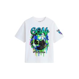 next T-Shirt Jungen Gr&ouml;&szlig;e 116 kobaltblau / aqua / neongr&uuml;n / wei&szlig;