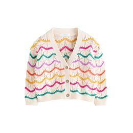 Next Strickjacke M&auml;dchen Gr&ouml;&szlig;e 92 curry / petrol / hummer / wollwei&szlig;