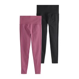 next Leggings Damen Gr&ouml;&szlig;e XL mauve / schwarz