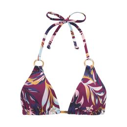 Lascana Bikini Top female size 80 Blue / Orange / Bordeaux