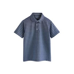 next Poloshirt Jungen Gr&ouml;&szlig;e 158 blaumeliert / wei&szlig;