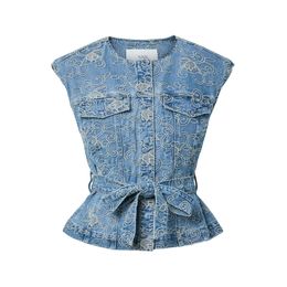 Y.A.S YAS Weste 'YASKARI' Damen Gr&ouml;&szlig;e XS blue denim / grau